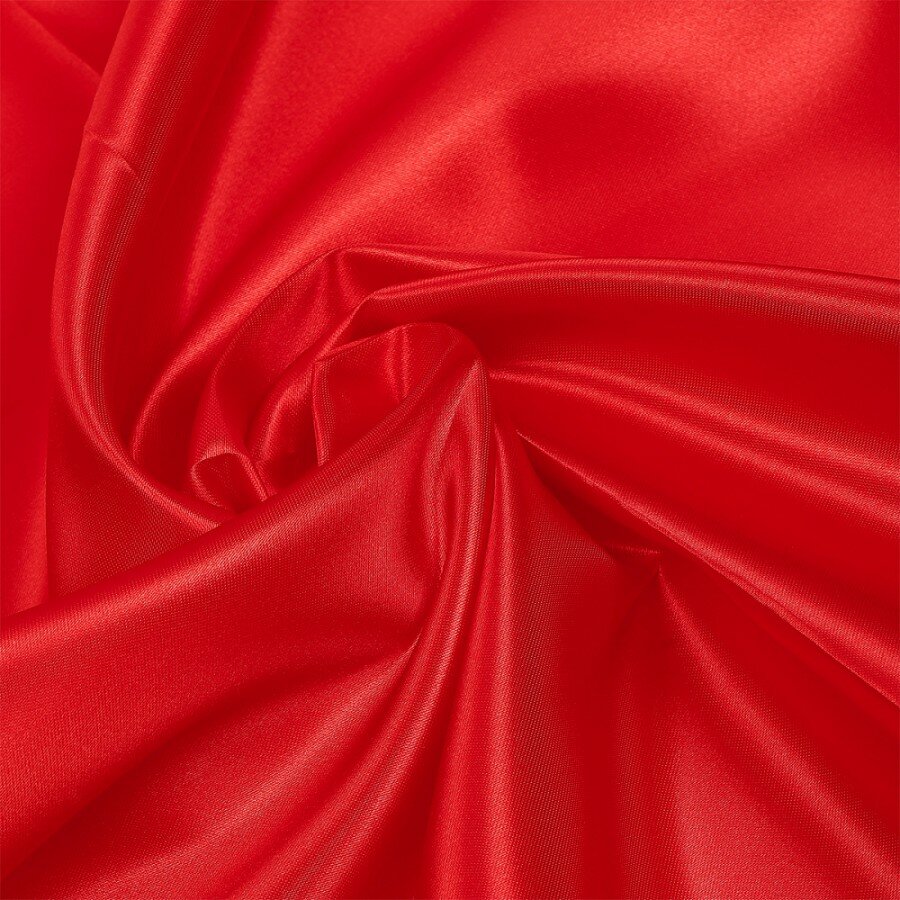 Ткань Атлас-сатин 67 г/м² 100% полиэстер шир.150 см AS.04 цв. красный уп.3м