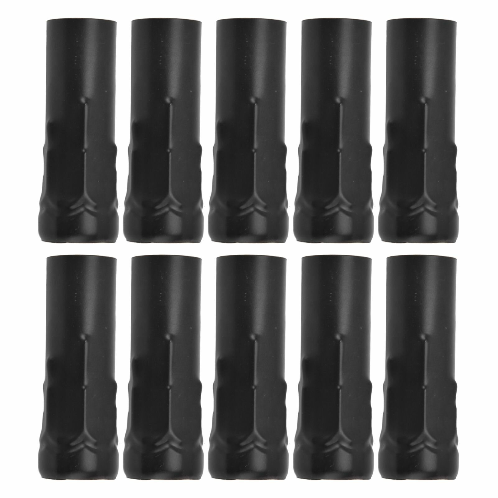 10 шт. E14 металлическая трубка для держателя свечи, цоколь лампы, аксессуары для освещения 25x80 мм, черный