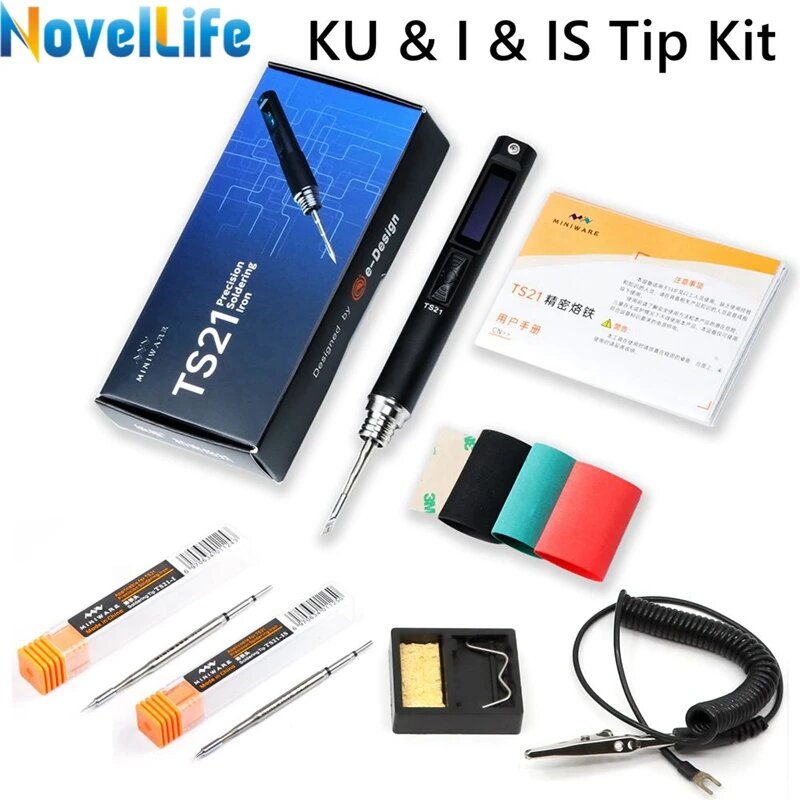 Miniware TS21 Портативный электрический паяльник 100 Вт KU I IS Tip