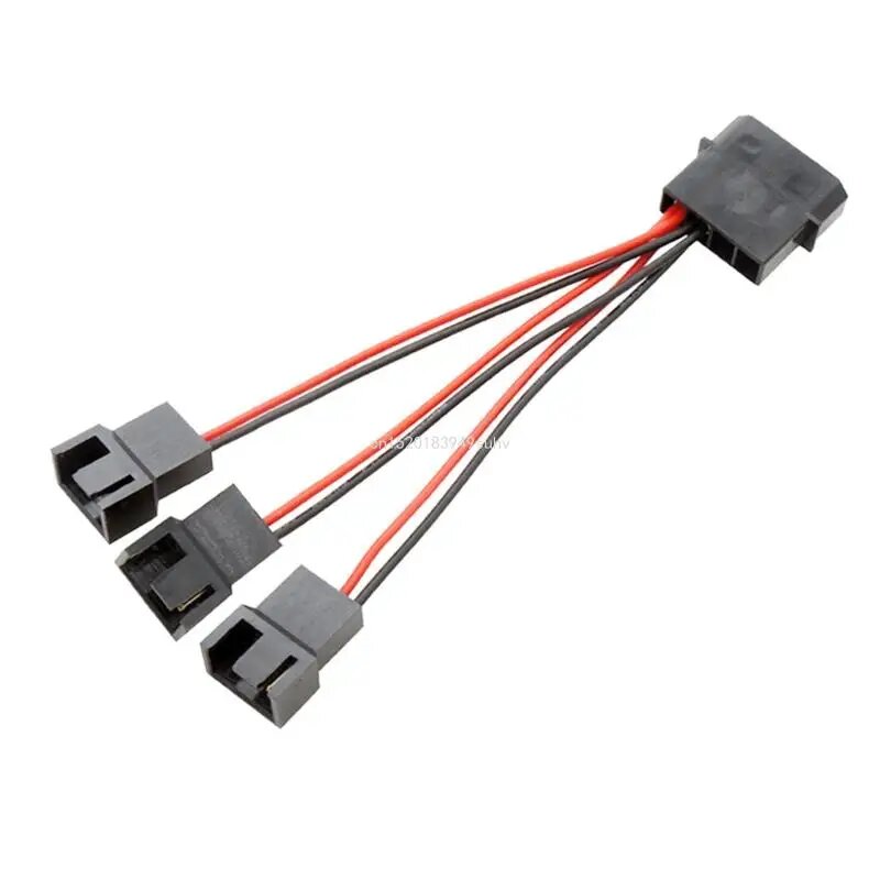 Переходник Molex 4-pin на 3 Y-разветвитель, черный