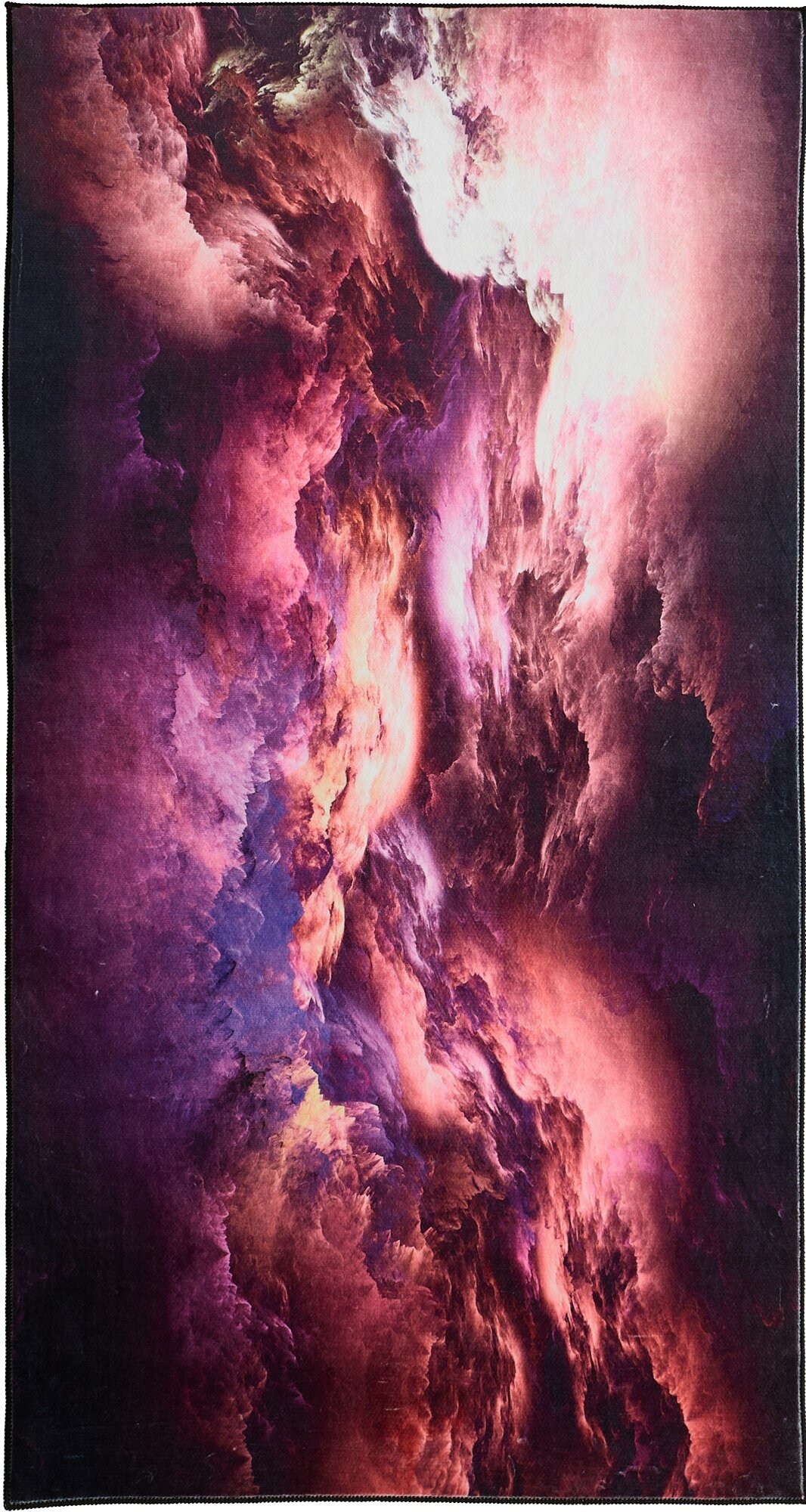 Ковер принтованный высокоплотный "Silk B82 80 x 150 см", бордовый