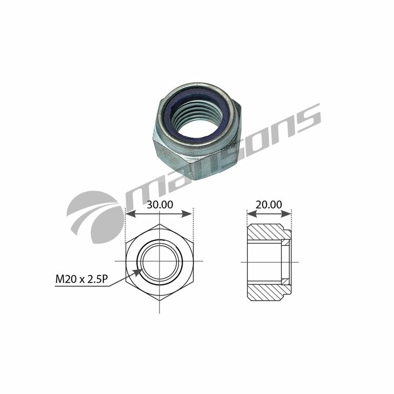 Гайка стабилизатора для БПВ, Саф арт NLN119 MANSONS