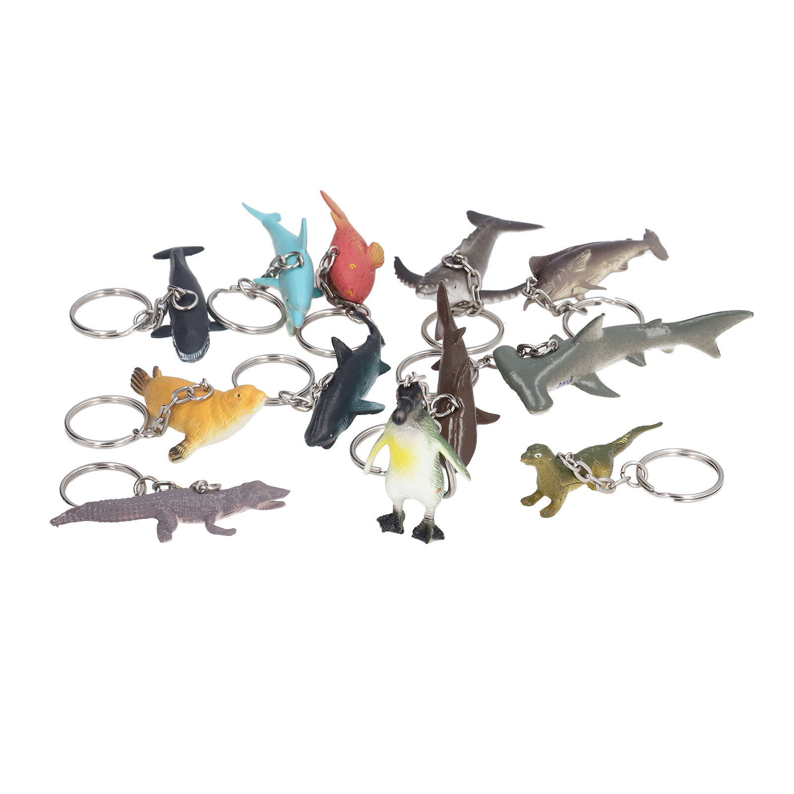 12 шт. брелки с динозаврами яркие милые маленькие легкие разные стили брелок с имитацией животных для украшения подарковK2700 морские животные