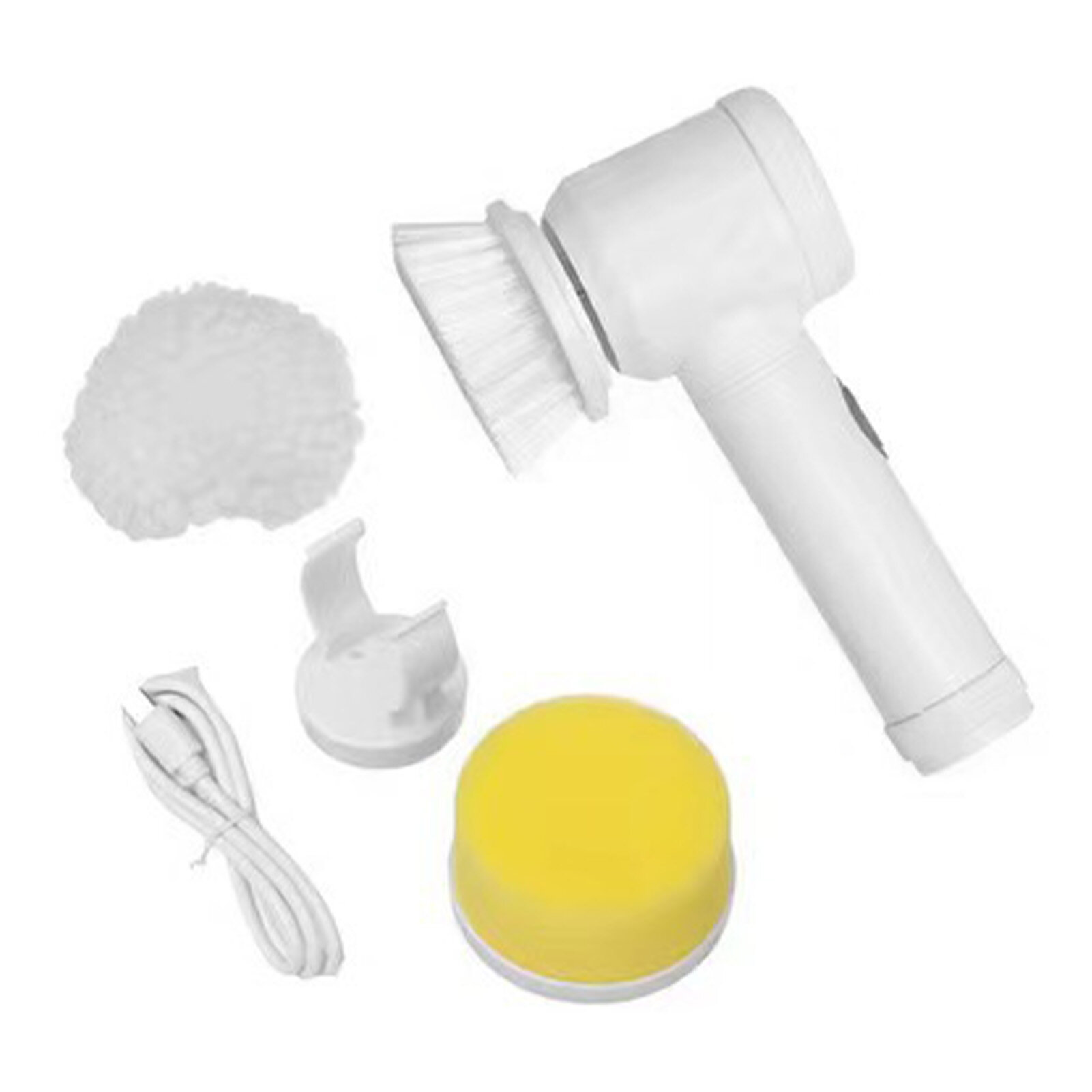 Электрический спин скруббер с 3 сменными щетками.