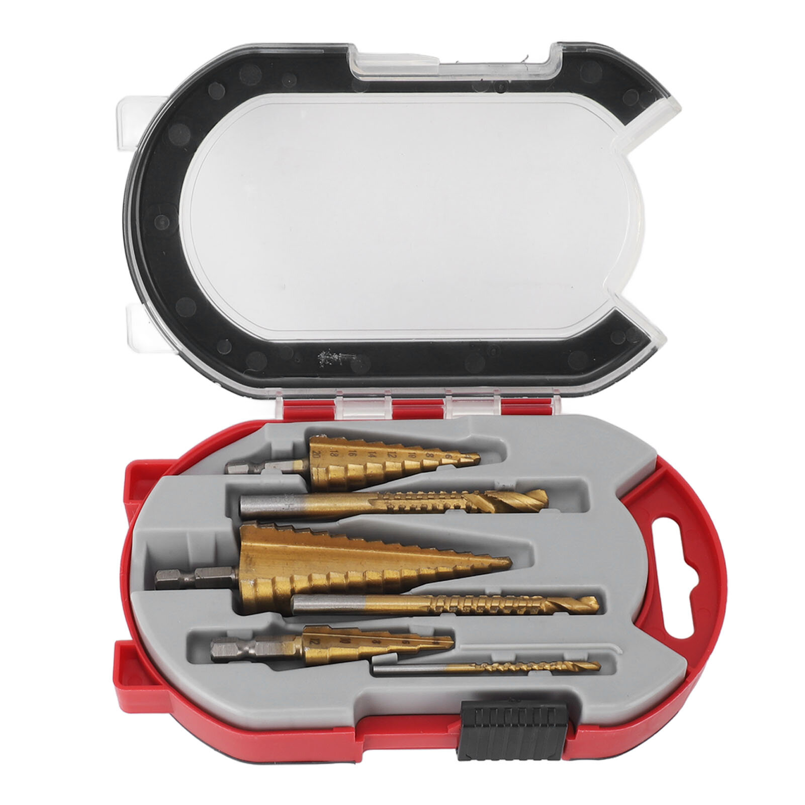 Набор из 6 ступенчатых сверл с шестигранным хвостовиком для дерева, алюминиевого сплава и меди.