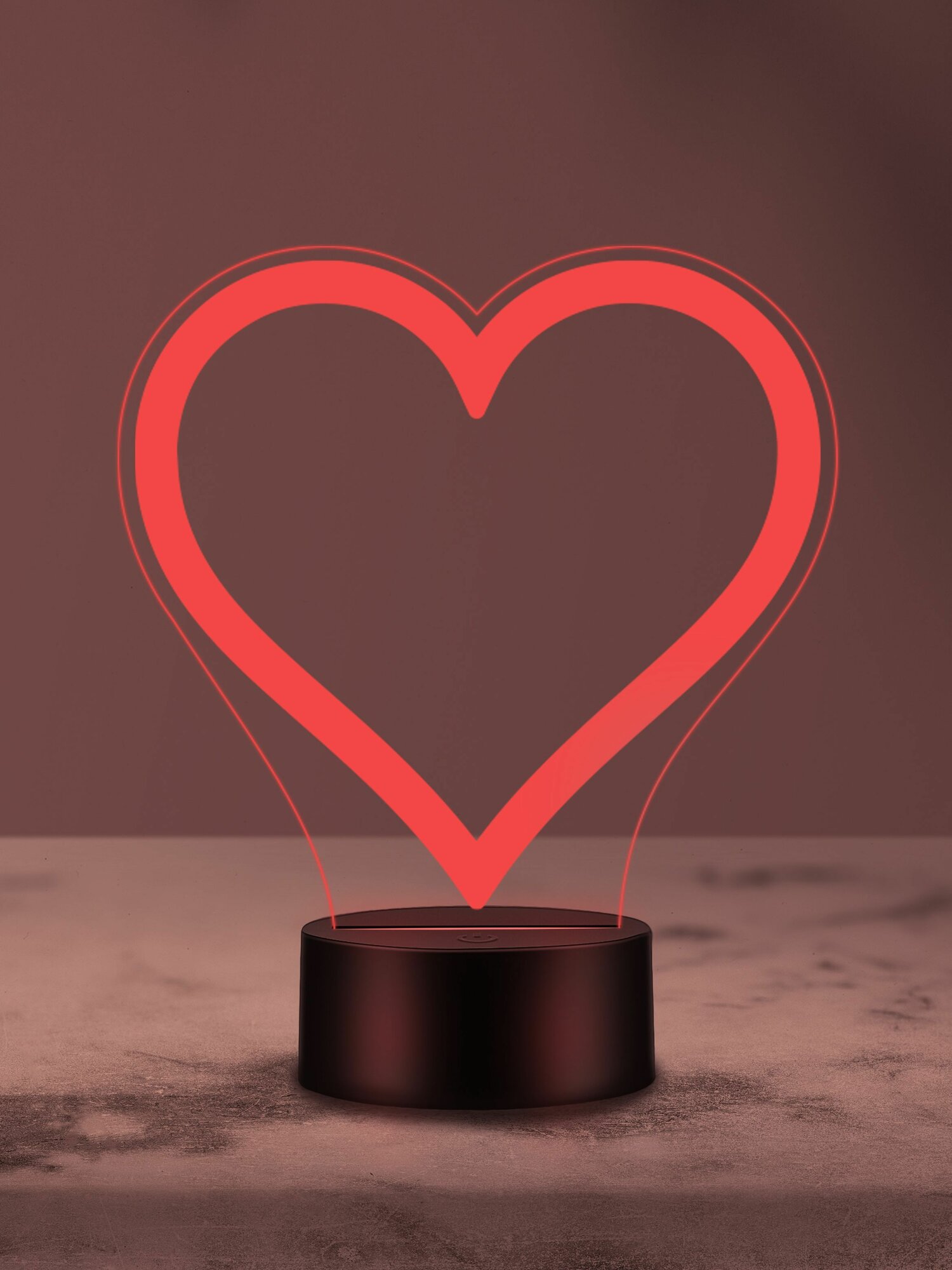 Ночник Сердце, ночная лампа, 3Д светильник