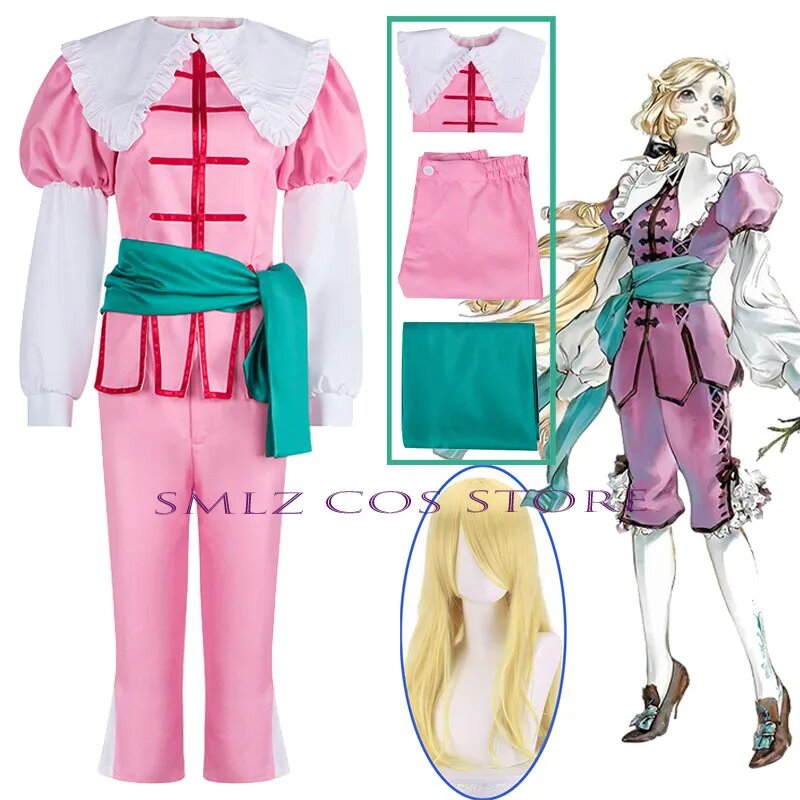Косплей костюм Renard Maria Castlevania Nocturne женский розовый XXL, set and wig