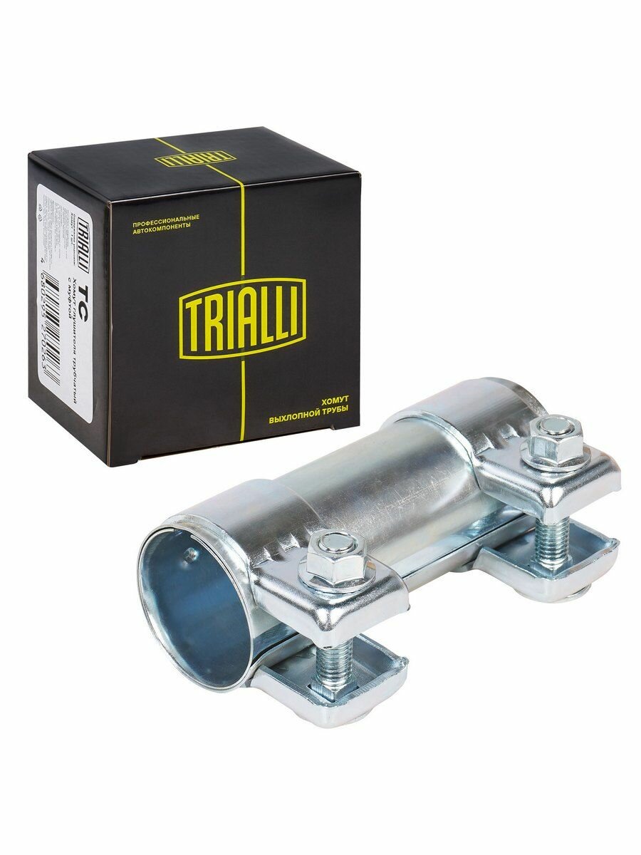 Хомут глушителя трубчатый с муфтой D 43 мм L 125 мм, TRIALLI TC43Z