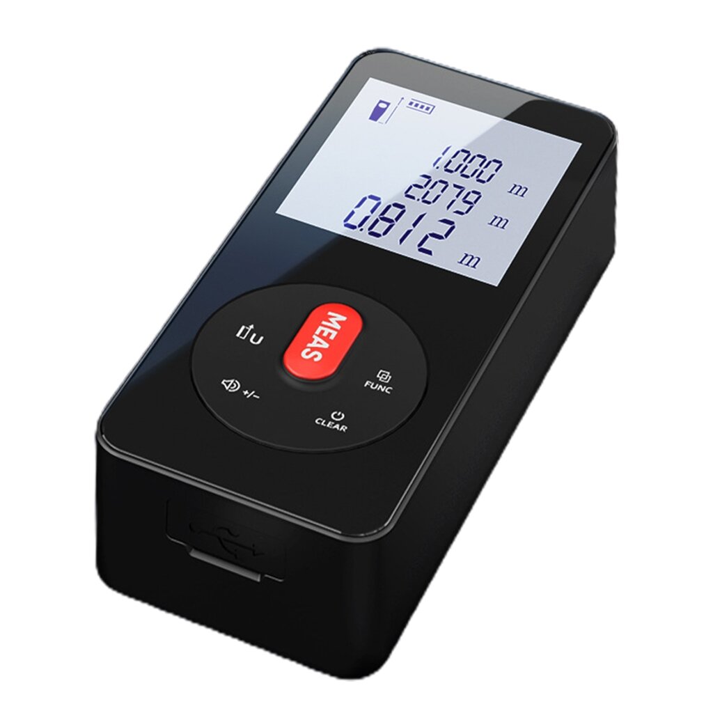 Лазерный измерительный прибор 164 фута/229 футов/328 футов/393 фута Лазеры для измерения расстояния 5 режимов Зарядка типа C 39Set Хранение данных