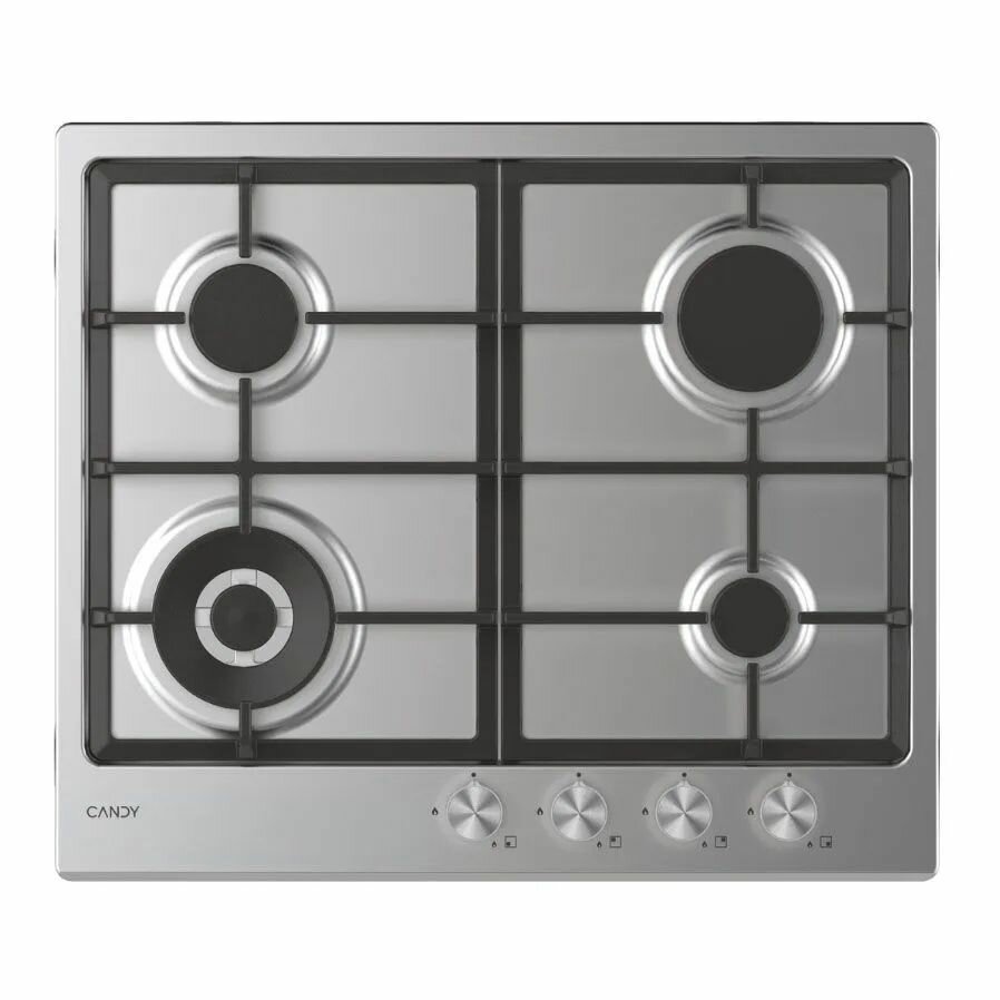Варочная панель Candy Timeless CHG6BF4WPXRU, встраиваемая, нержавеющая сталь