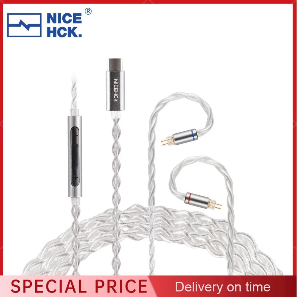 NICEHCK SP4 Type-C 2Pin CX31993 DAC декодирование HiFi аудио кабель IEM провод для 4U Delci Explorer DaVinci