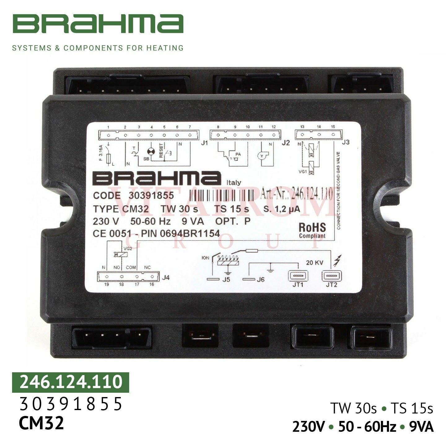 Блок управления горением Brahma CM32, 30391855