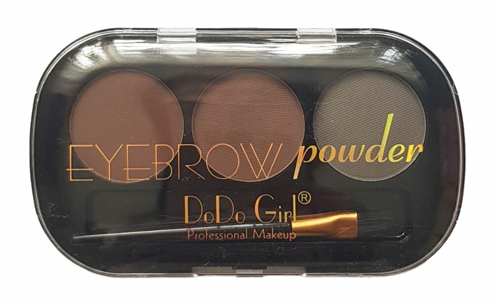 Палетка теней для бровей DoDo Girl Eyebrow Powder BP001, 3 оттенка, набор 04