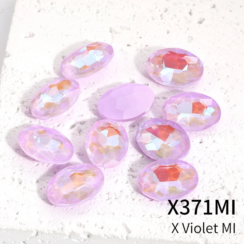 Стразы X371MI фиолетовые 10X14mm
