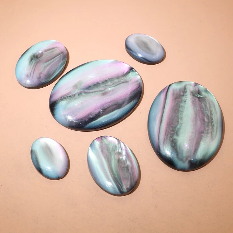 Кабошоны Wadsfred Cabos черные овальные пластик 30x40mm Oval 5pcs