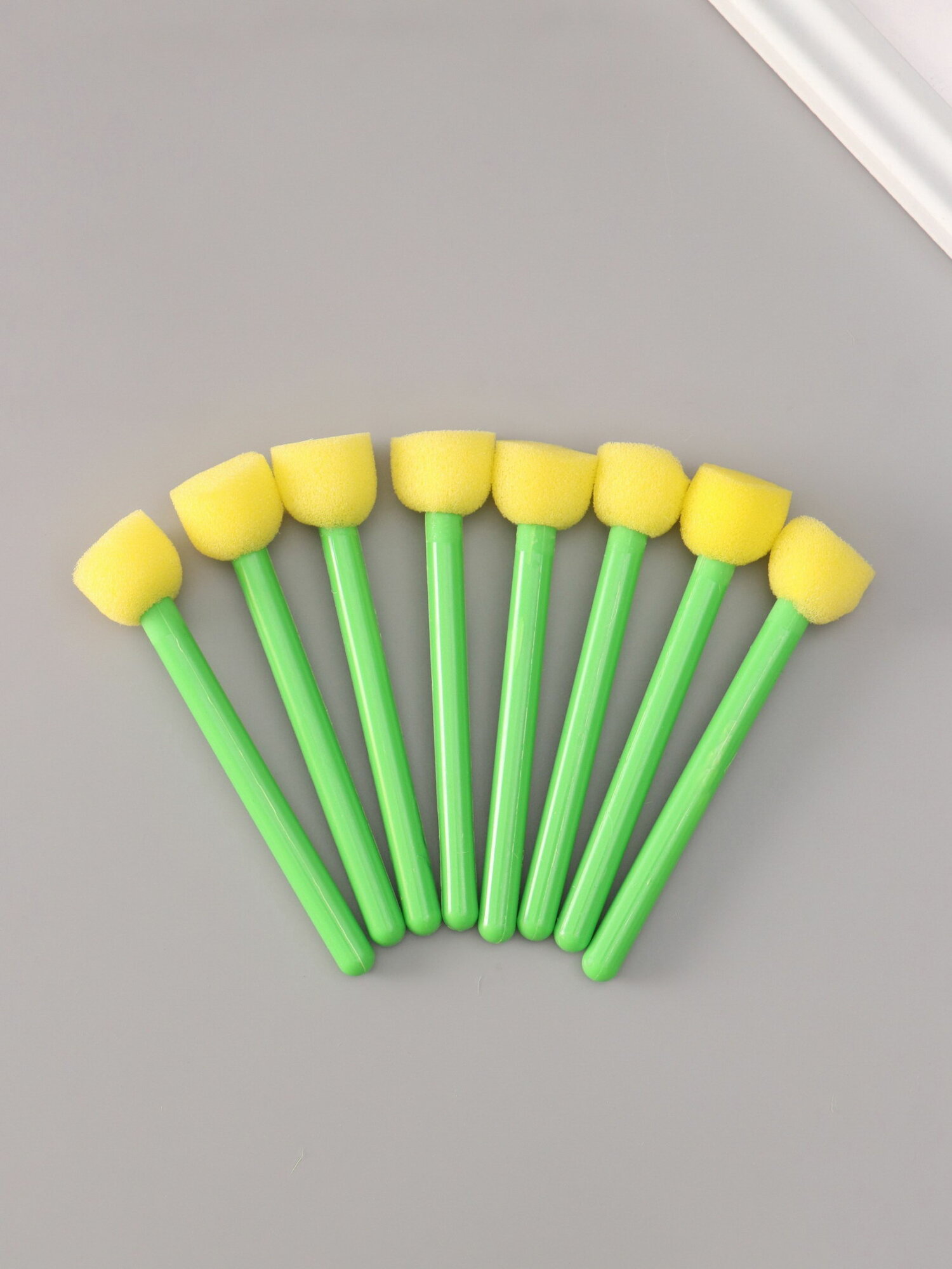 Набор кистей для рисования - спонжей, 8 шт, 10x2 см, цвет ручки: синий