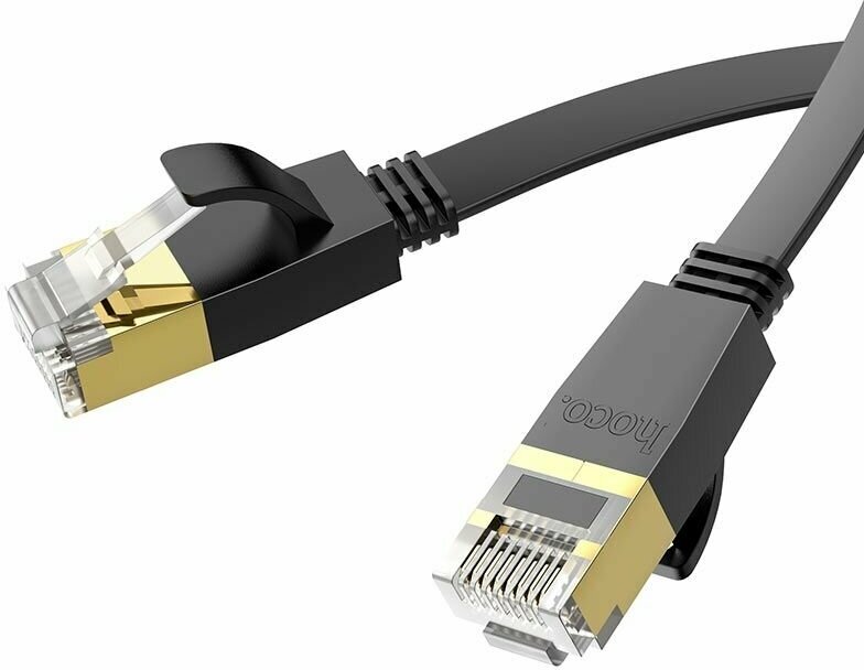 Кабель для интернета Hoco US07 Gigabit Ethernet, плоский, чистая медь, категория 6, 3м