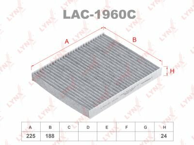 LYNXauto Фильтр салонный угольный форд эксплорер / FORD EXPLORER (U5_) 2013- 3.5 LAC1960C