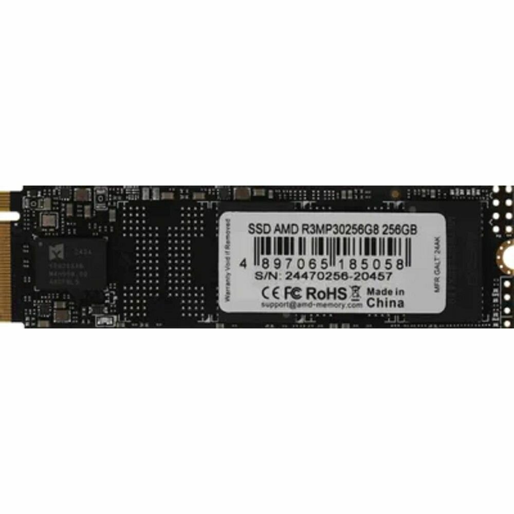 Накопитель SSD AMD R3 Series 256 Гб (R3MP30256G8) M.2 2280 PCI-E 3.0 x4 NVMe для компьютера и ноутбука