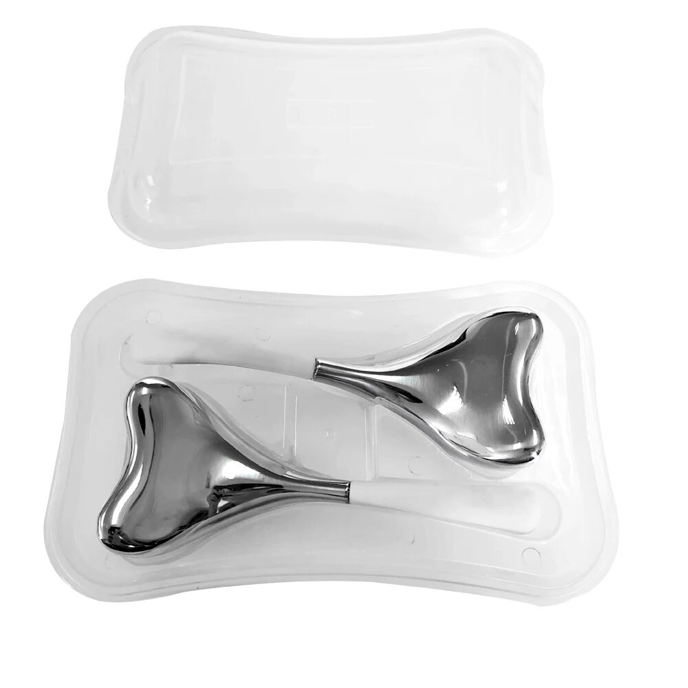 Ледяные глобусы для крио-массажа из нержавеющей стали Silver Set