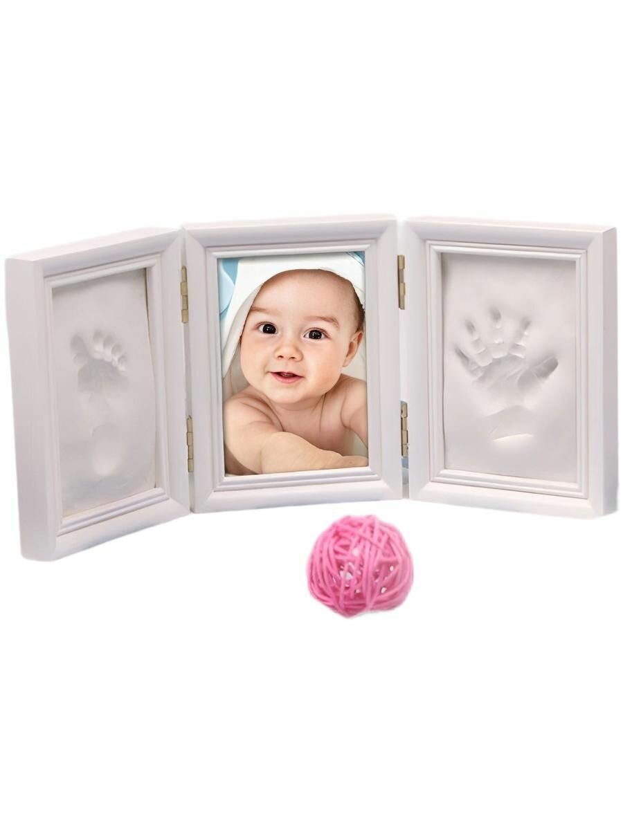 Набор для создания слепков ручек и ножек малыша с рамкой для новорожденных