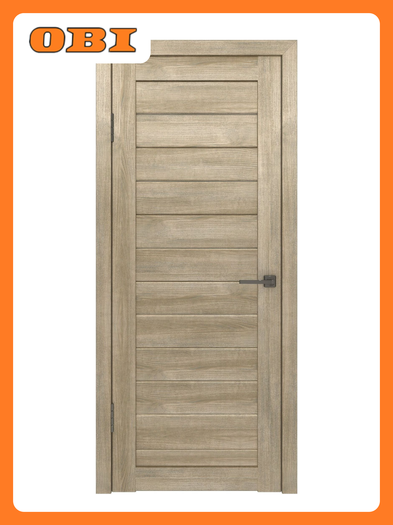 Межкомнатная дверь "Лайт", глухая, 60x200 см, финиш-бумага, царговая, универсальная