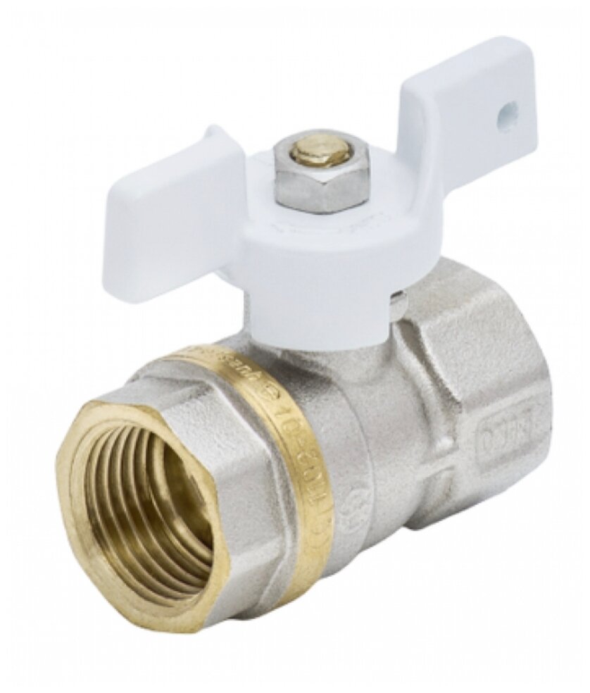 Кран шаровый Aquasfera ( диаметр 1 дюйм ) Standard, латунь, полнопроходной, Ду25, ручка-бабочка, хром