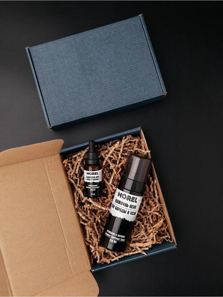 MOREL Уходовый набор: шампунь для бороды и сыворотка-активатор роста волос