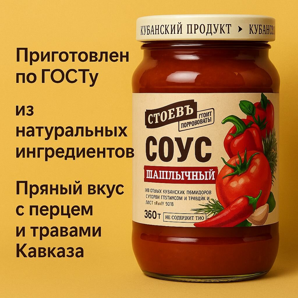 Стоевъ Соус Шашлычный , 360г.