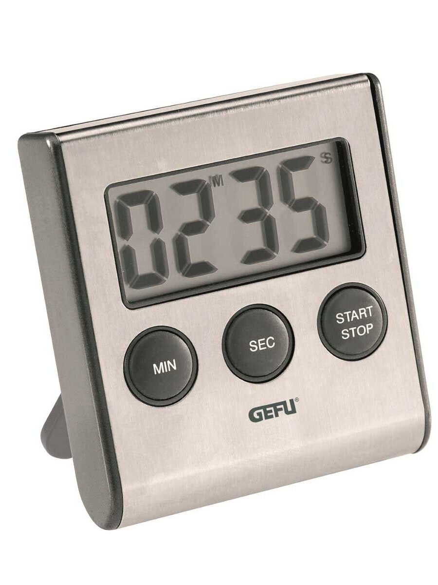 Таймер цифровой Gefu Контаре, 7,2 х 6,5 см, нержавеющая сталь, пластик