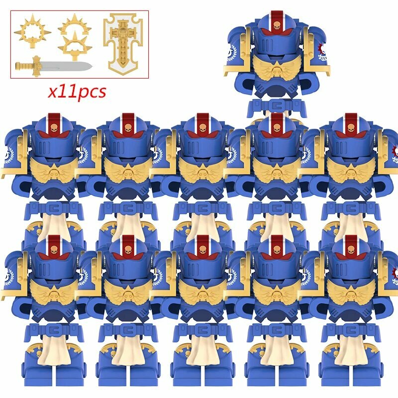 MOC Knights Blood War Angels черный пластиковый конструктор для детей 14+ Синий, style 01