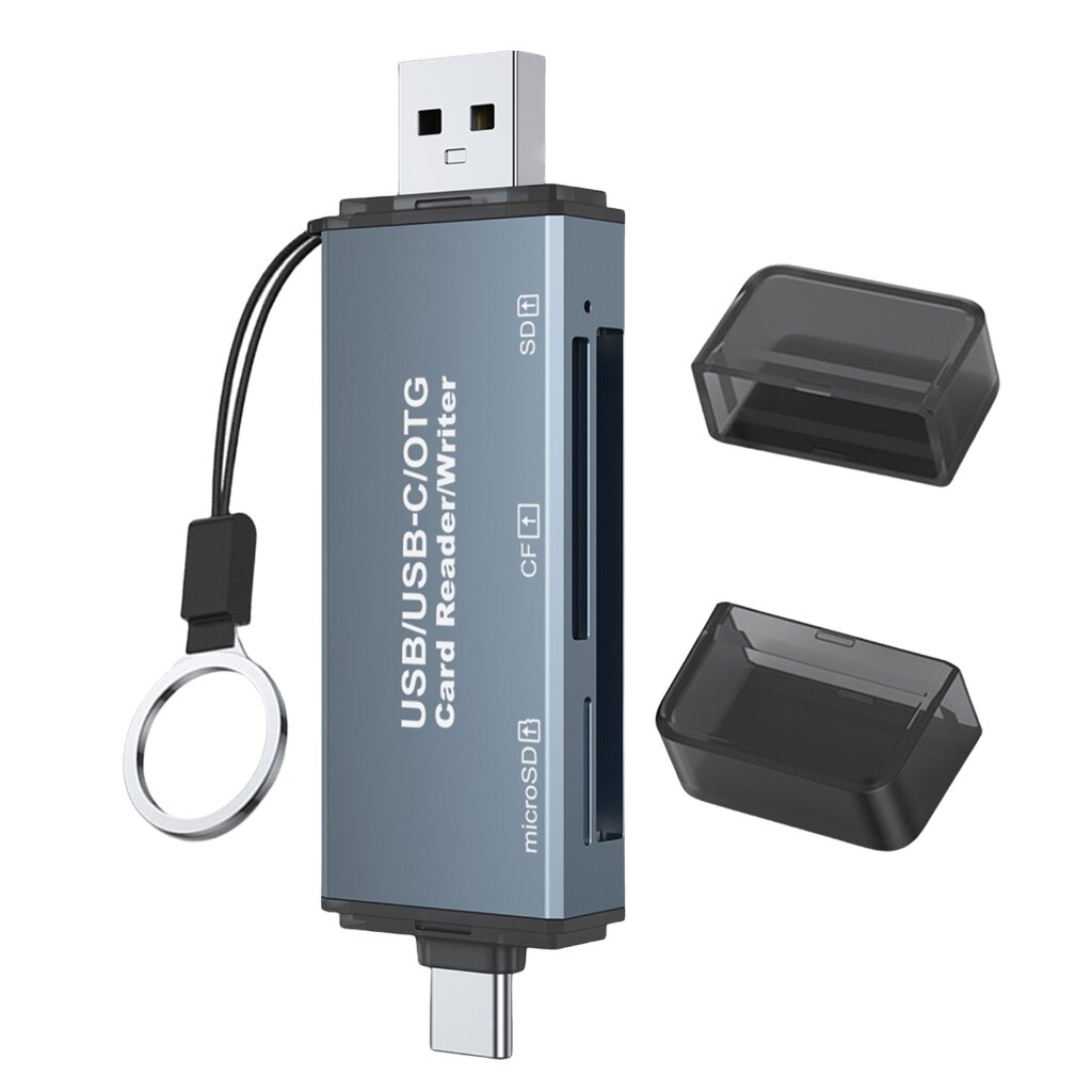 Устройство для чтения карт CF/SD/TF типа "три в одном", автомобильная зеркальная камера двойного назначения otg, устройство для чтения карт USB
