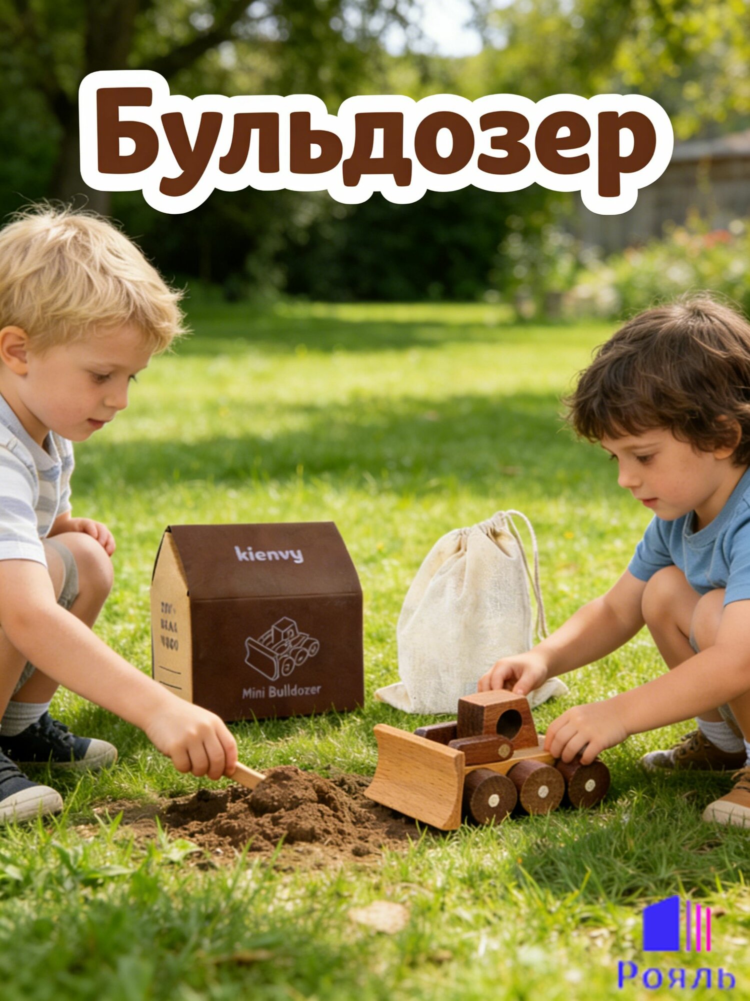 Деревянное здание-автостоянка "Юный инженер": 11 видов транспортных средств на выбор, для детей 1-3 лет, бук/красное дерево