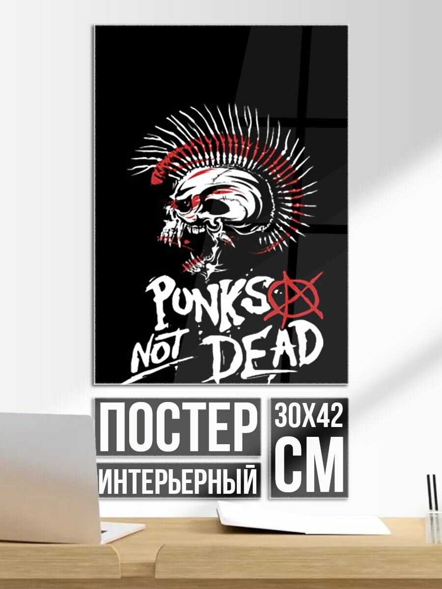 Постер на стену Punks not dead - анархия