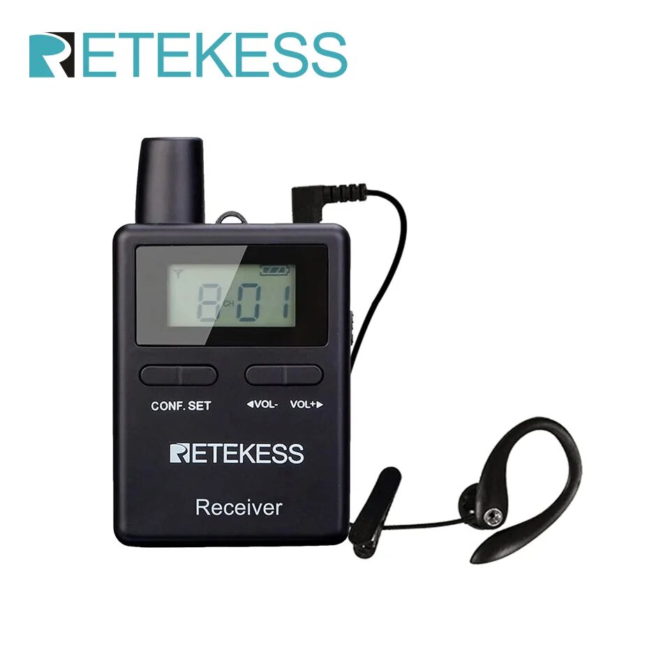 RETEKESS TT109 Беспроводной приемник, 2.4ГГц, Черный
