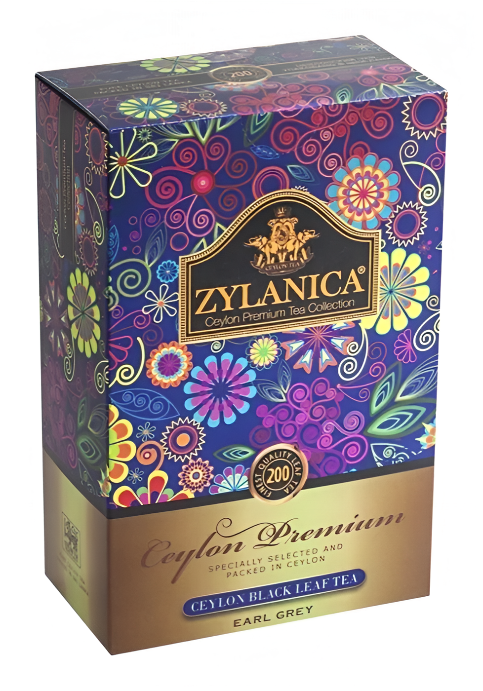 Чай черный ZYLANICA Ceylon Premium Earl Grey с бергамотом 200 гр