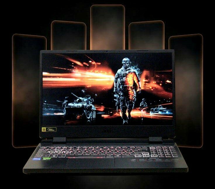 Ноутбук Acer Nitro 5 15.6, FullHD, 144Hz Intel core i5-12450H 16гб DDR5 NVIDIA GeForce RTX 4060 SSD 512 ГБ Windows 10 PRO + Office