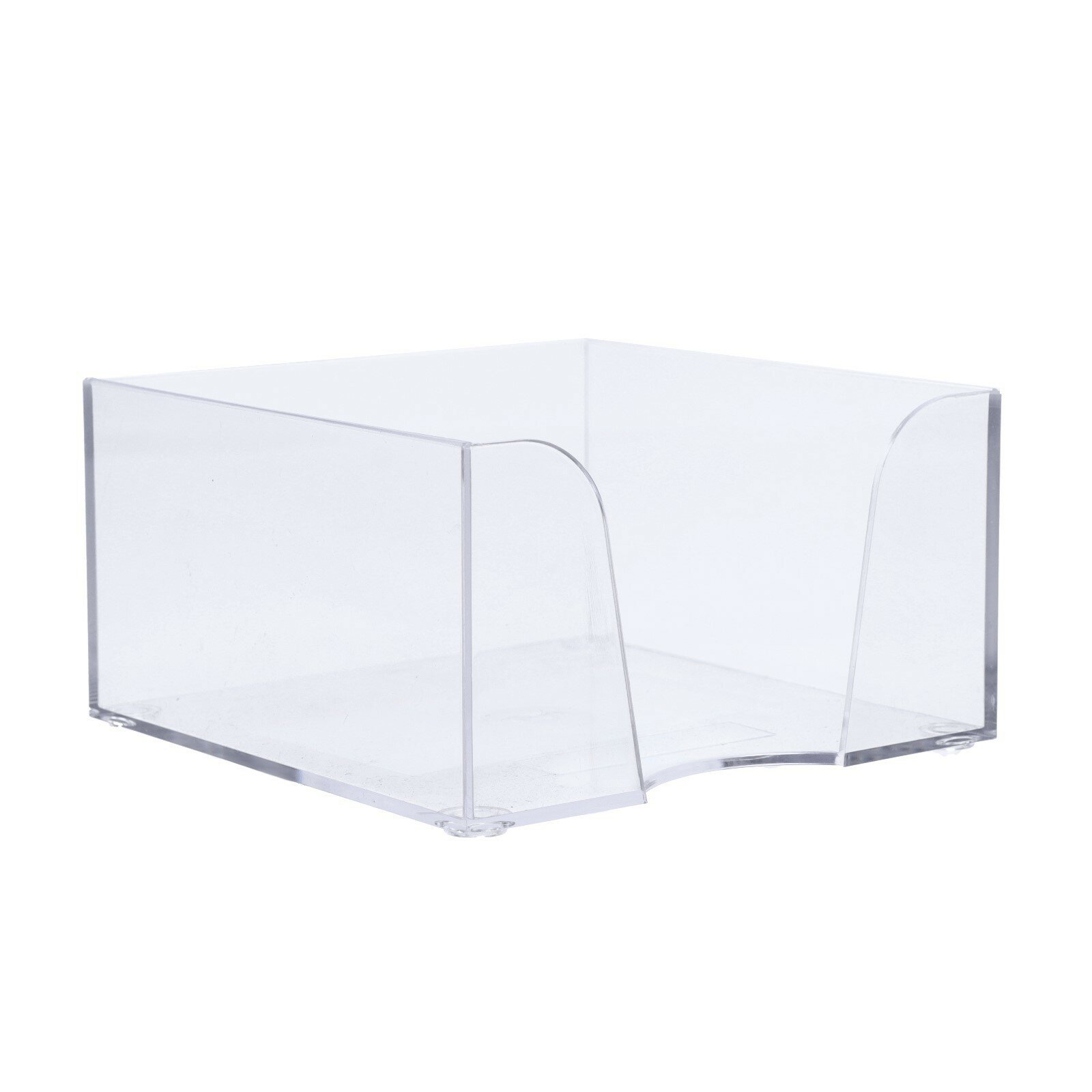 Подставка для бумажного блока 90×90×50 мм Calligrata «Доступный офис» , прозрачная