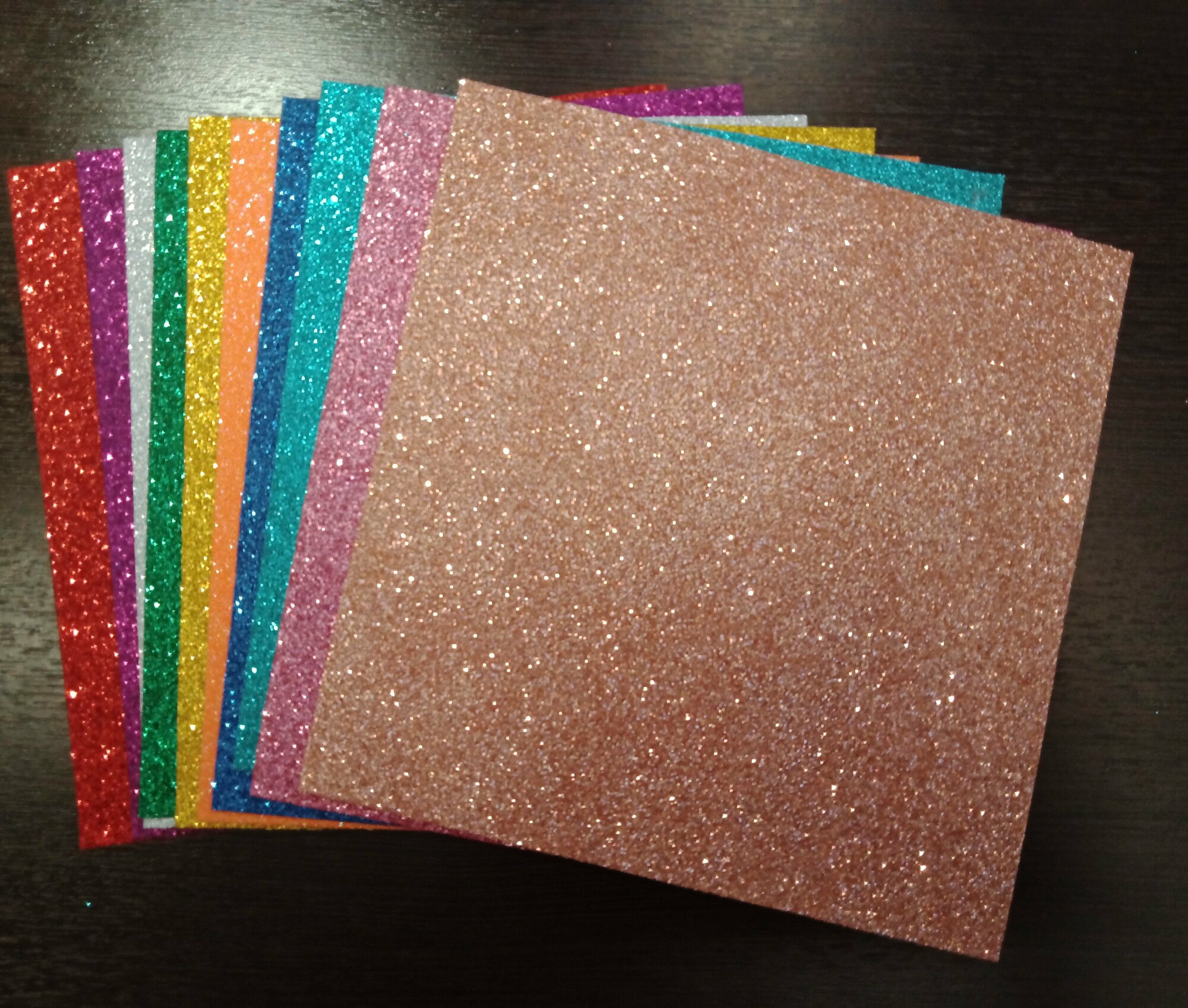 Фоамиран 20х20, 2мм, 10 листов, разноцветный