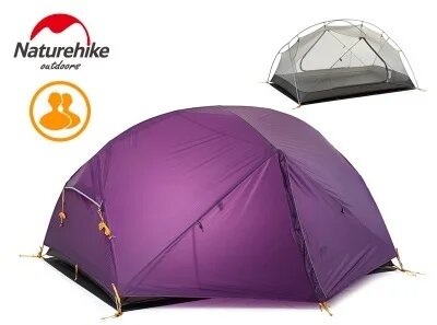 Палатка Naturehike Mongar 2, двухместная палатка для кемпинга, ультralегкая двухместная палатка для кемпинга на открытом воздухе, вестибул нужно покупать отдельно