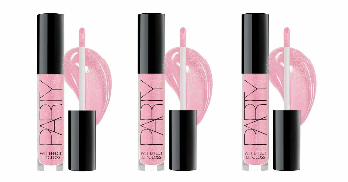 Блеск для губ Belor Design, Party, тон 010 клубника со сливками, 3.8 гр, 3 шт