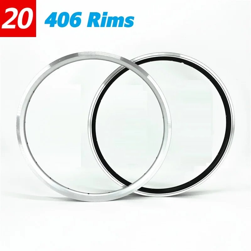 Litepro 20-дюймовые складные обода из алюминия серебристо-черные 406 Black 24H