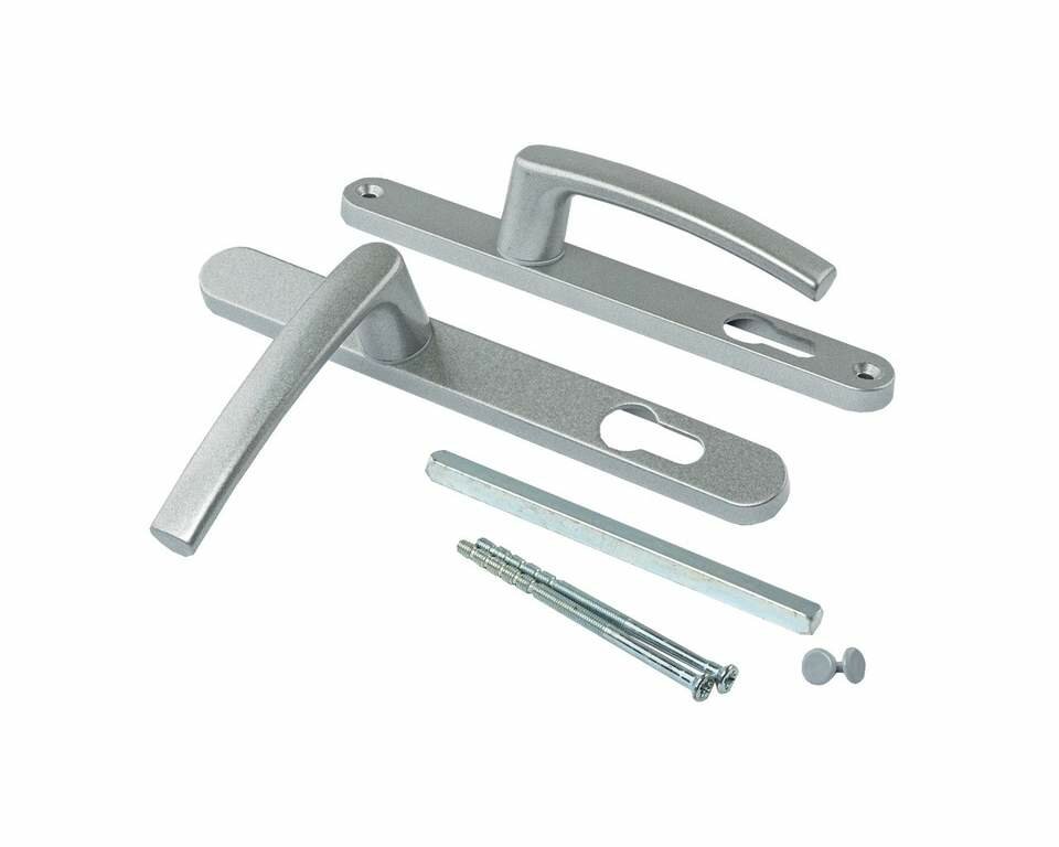 Гарнитур нажимной с подпружиниванием Mezut 25/85 (2 винта) серебро