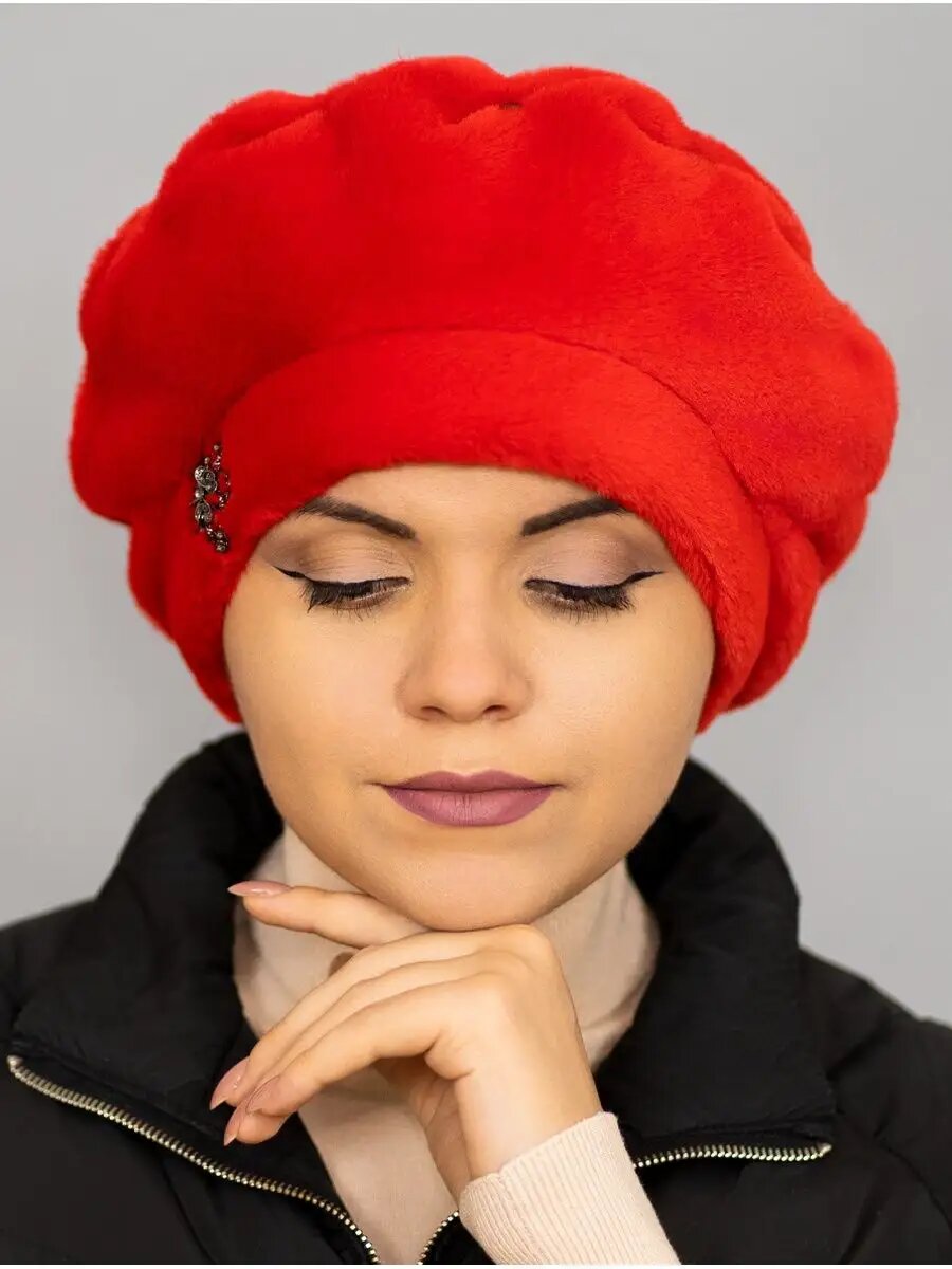 Берет Шапки из искусственного меха 2025 г . для женщин