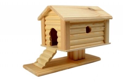 Дарэлл Домик для мелких грызунов Избушка дерево 25x12x18см