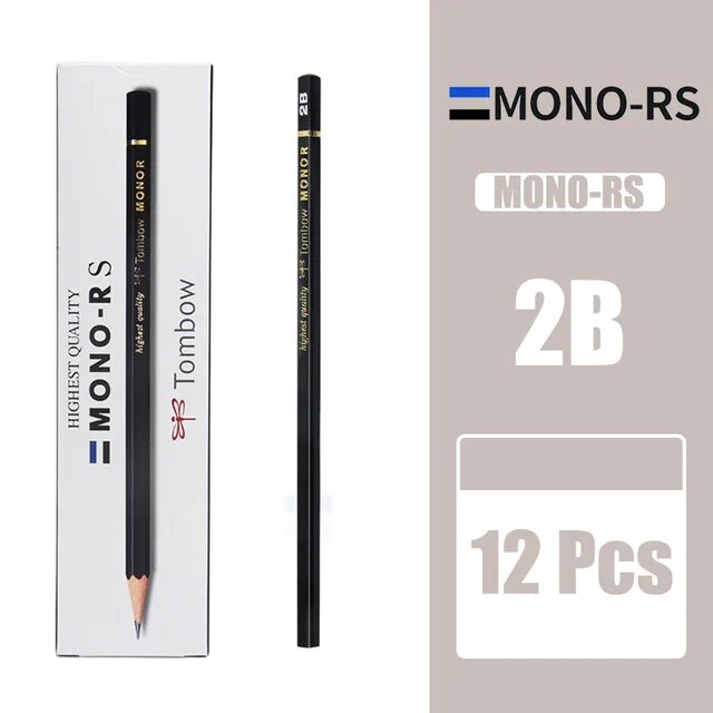 TOMBOW MONO-RS набор простых карандашей 12 шт. HB 2B 2H 3B 4B 6B 2B