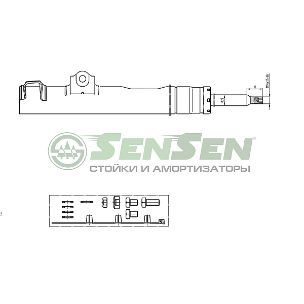SENSEN 42140007 амортизатор Mercedes (Мерседес) w124-w201 передний газовый