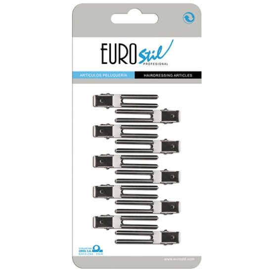 Зажимы для волос Eurostil металлические маленькие 10 шт