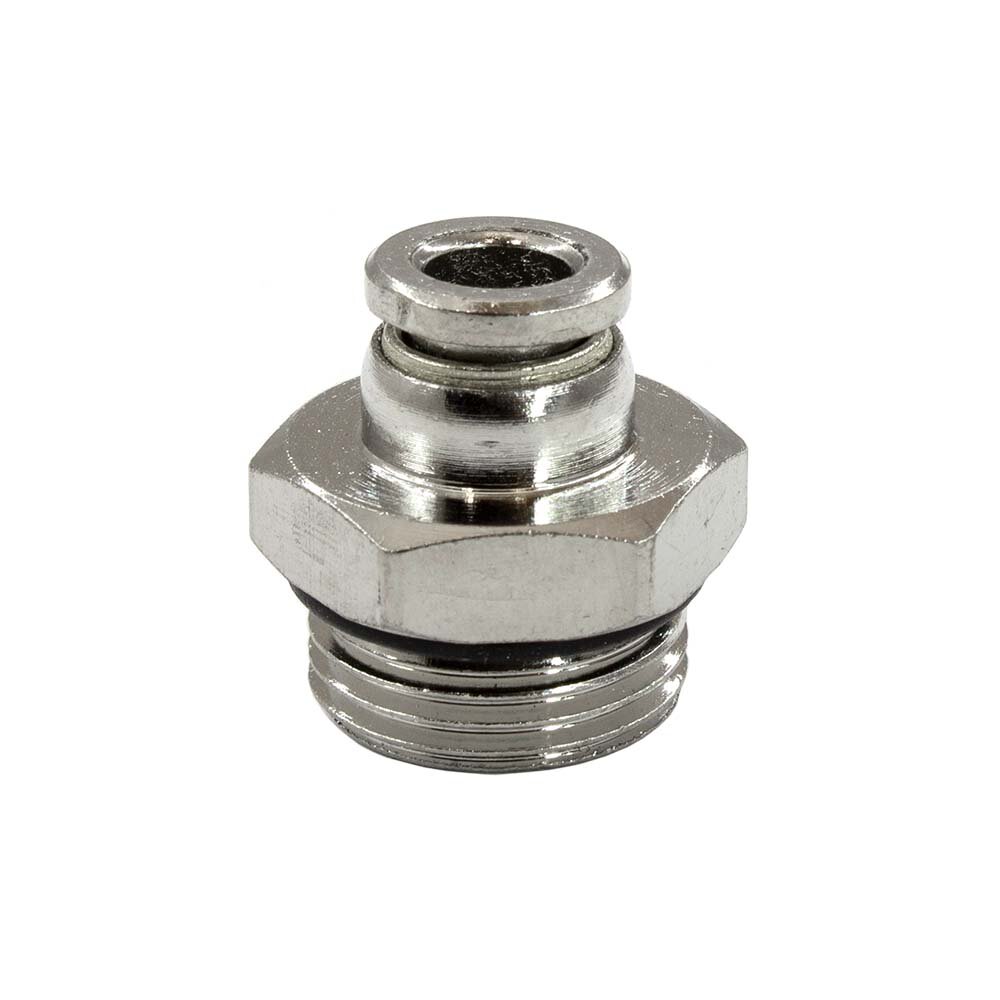 Пневмофитинг цанговый прямой Cn-I-3/8M-6 для полиуретановых и рильсановых трубок, Арт. 4980