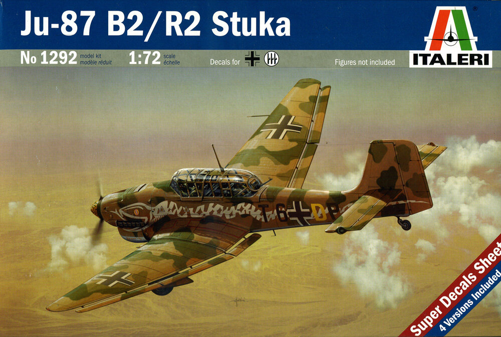 1292 Italeri Самолет Ju-87 B2/R2 Stuka Масштаб 1/72